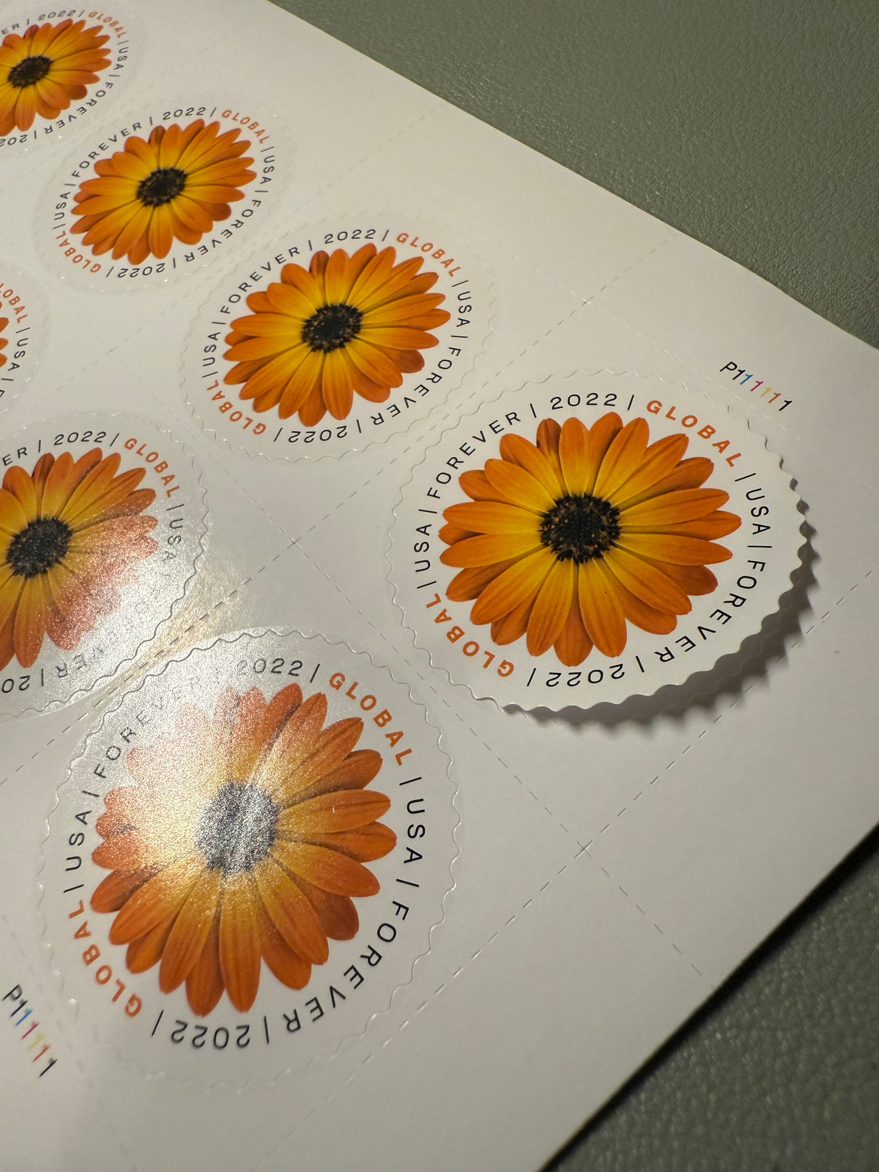 USPS Global Forever Stamps "African Daisy" 2022 (50 Stamps ...